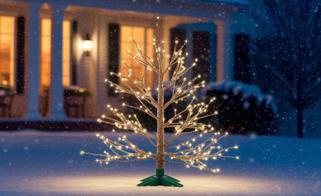 Magical Battery Operated Christmas Tree Outdoors