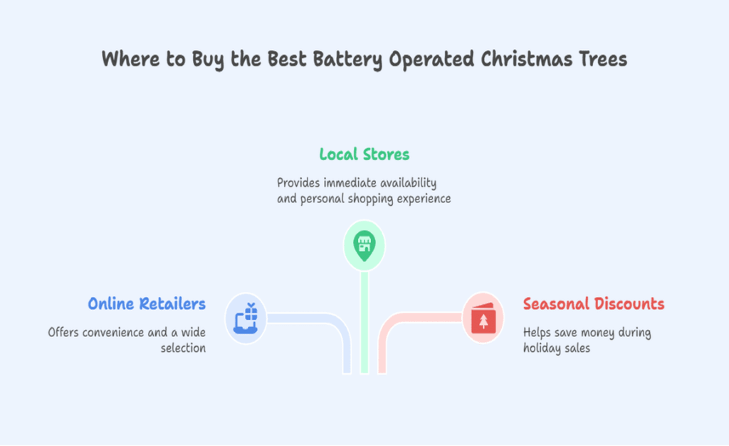 Battery Operated Christmas Trees for Outdoors Magic