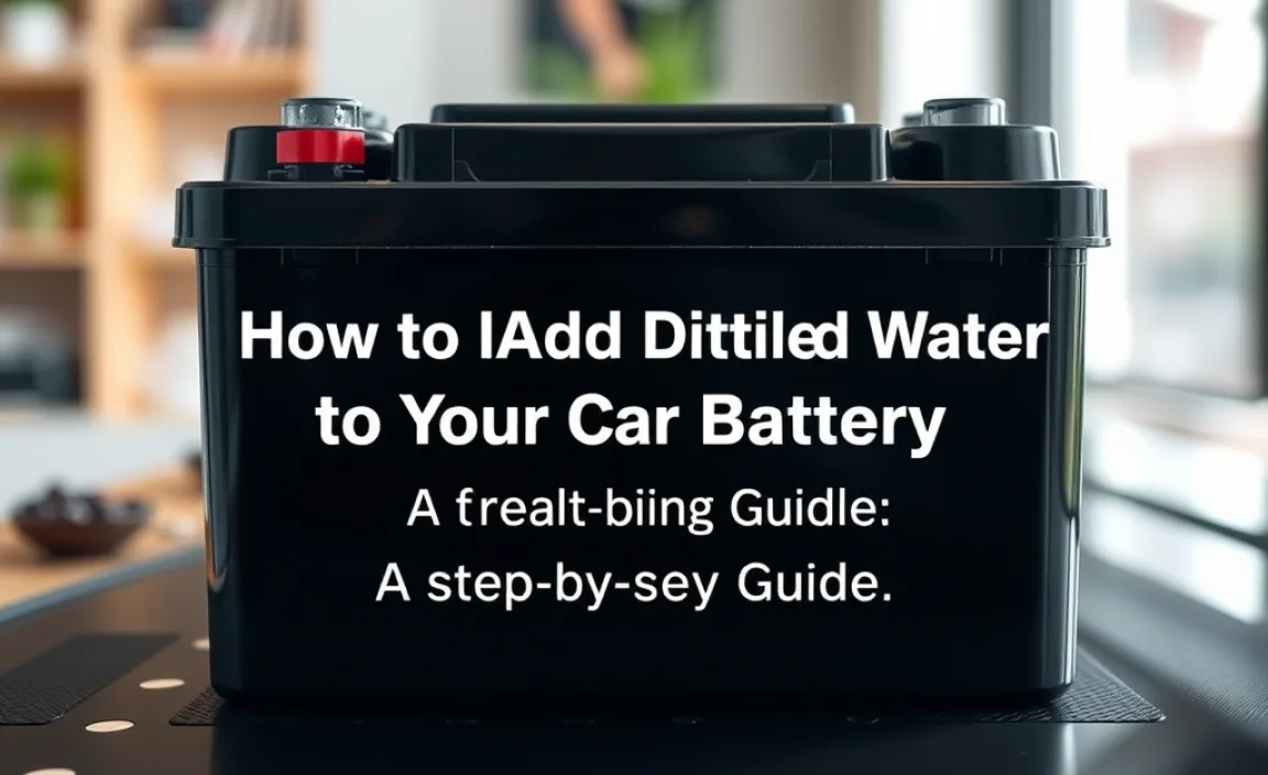 Distilled Water: Essential For Your Car Battery - PowerUpTips