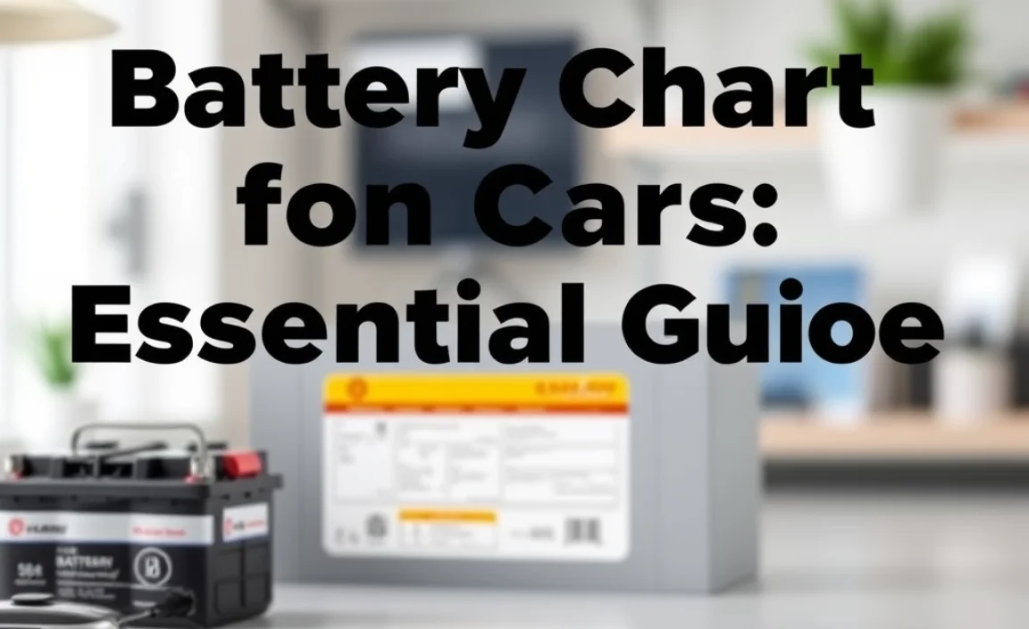Battery Chart for Cars: Essential Guide - PowerUpTips