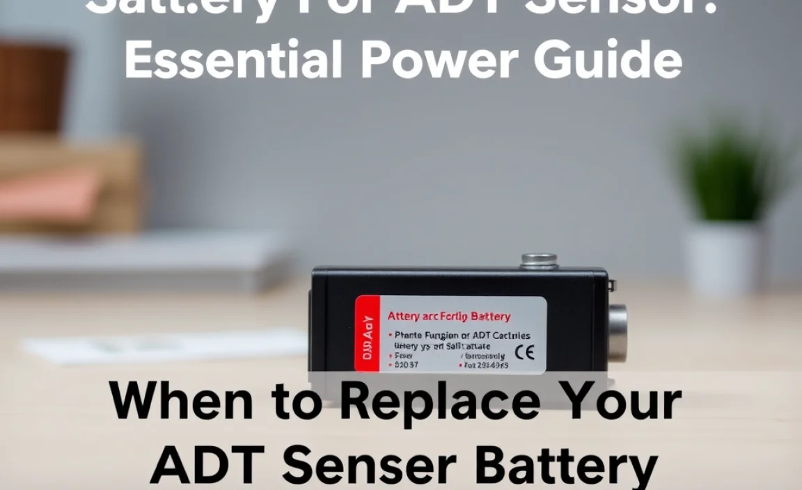 Battery For ADT Sensor: Essential Power Guide - PowerUpTips
